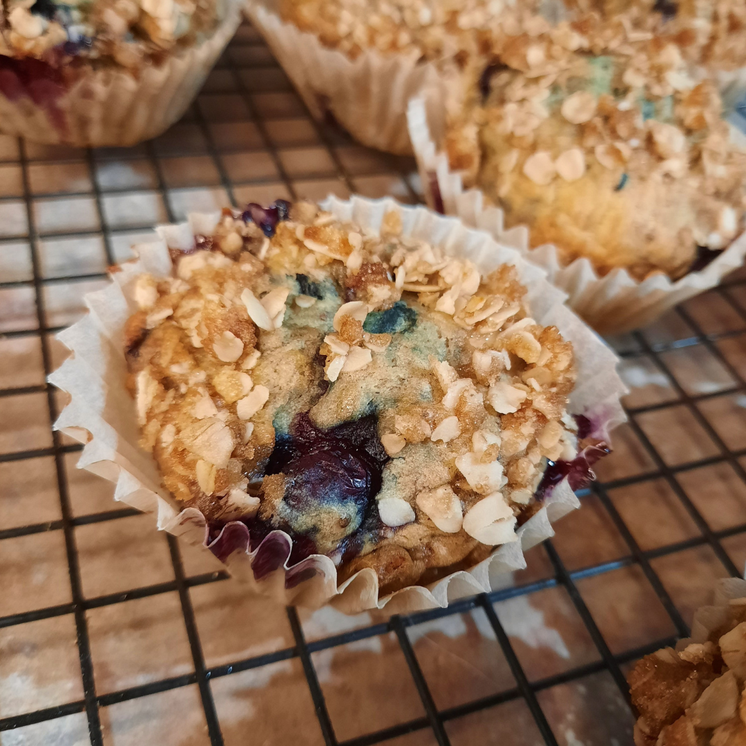 Banana Blueberry Muffins - Cauldrons & Cookies